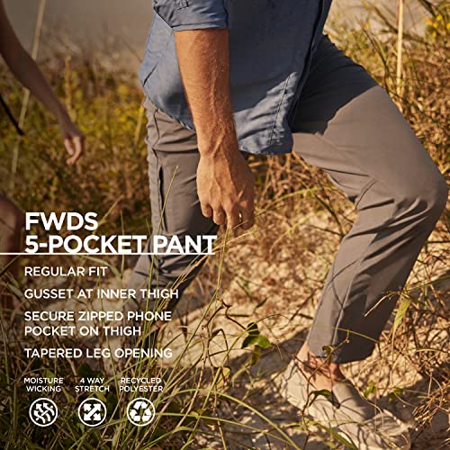 ATG by Wrangler mens Fwds 5 Pocket Casual Pants, Iron Gate, 34W x 30L US