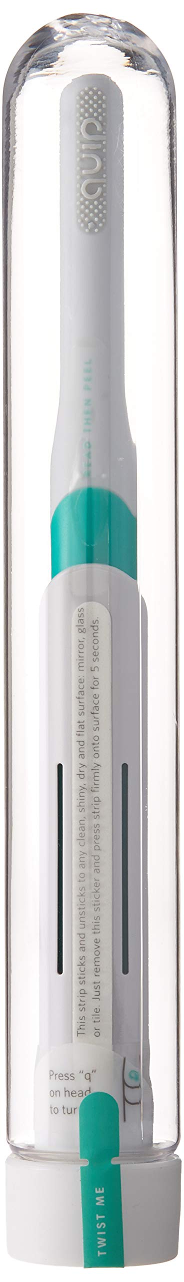 Quip Electric Toothbrush - Green Color - Electric Brush and Travel Cover Mount - Frustration Free Packaging