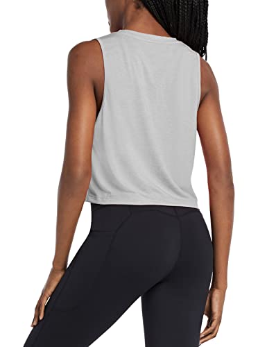 BALEAF Women's Tops Workout Tank Top Crop Tops Cropped Athletic Gym Muscle Shirts Yoga Trendy Heather Gray XL