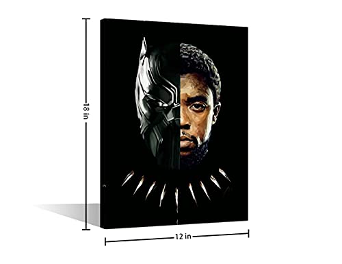 TUMOVO Wall Art Wall Decor for Bedroom Black and White Hero Bathroom Wall Art, Home Decor for Bedroom Canvas Wall Art, Single Panel Wall Art Decor Stretched and Framed Ready to Hang(12" Wx18 H)