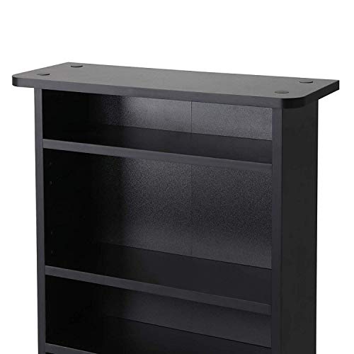 HomGarden 5-Tier Media Storage Cabinet Adjustable Bookcases DIY Multifunctional Shelf Display Rack Organizer Tower for CDs, Books, Video Games, Arts