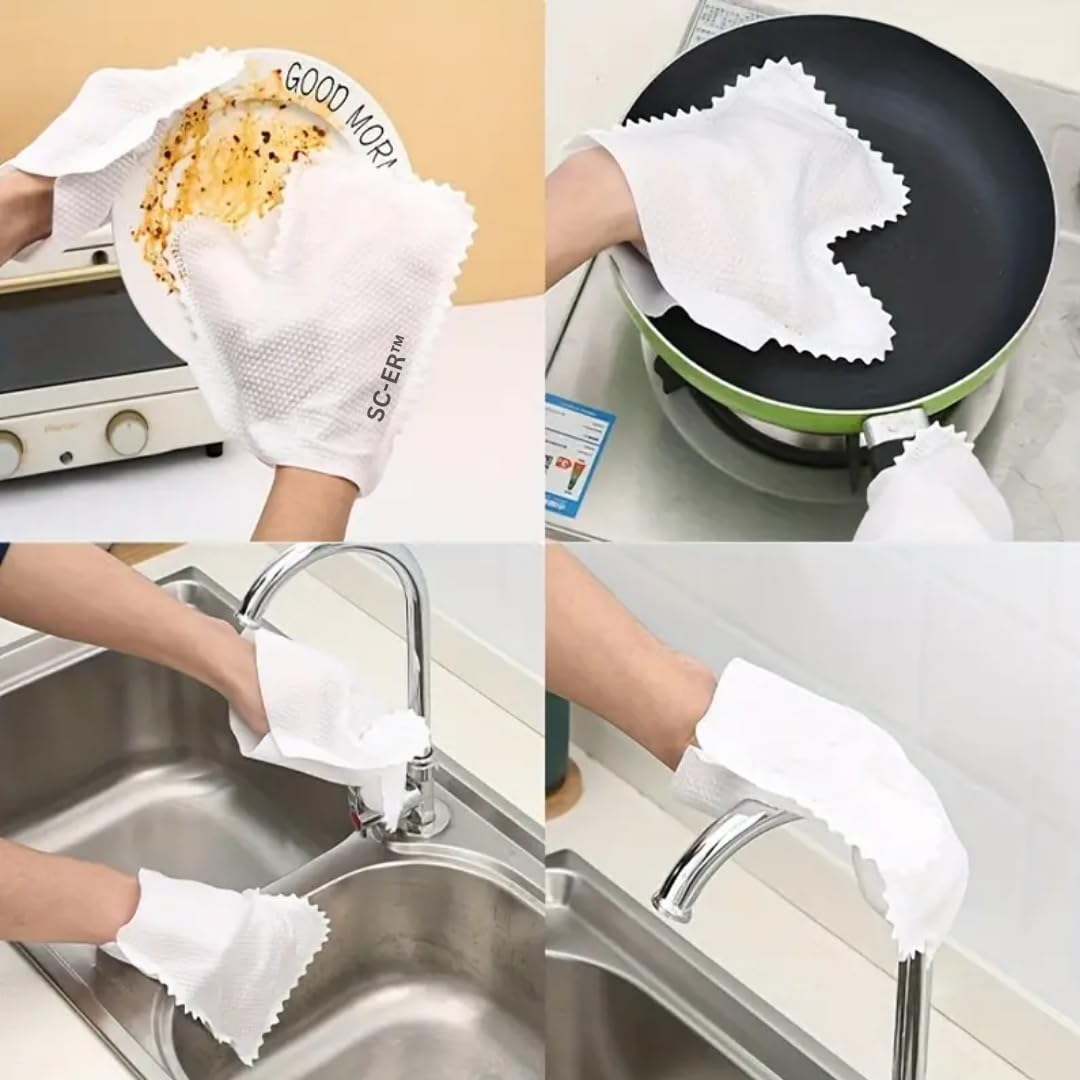 4PK Lysol®' Power Clinging Gel Toilet Bowl Cleaner ADVANCED 32FL Oz EACH - 128FL Oz TOTAL + 2pk Microfiber Cleaning & Dust Removal Gloves + 1 Plastic V-Type Toilet Brush