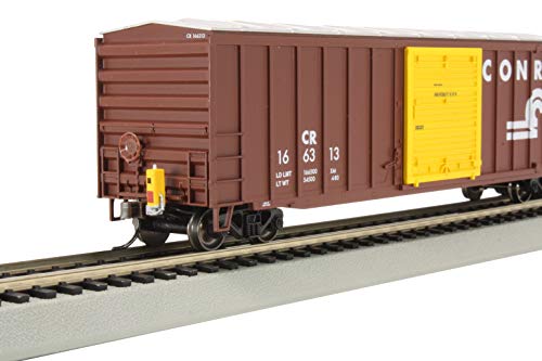 Bachmann Trains - 50' Outside Braced Box Car with Flashing End of Train Device - Conrail #166313 - HO Scale, 14907