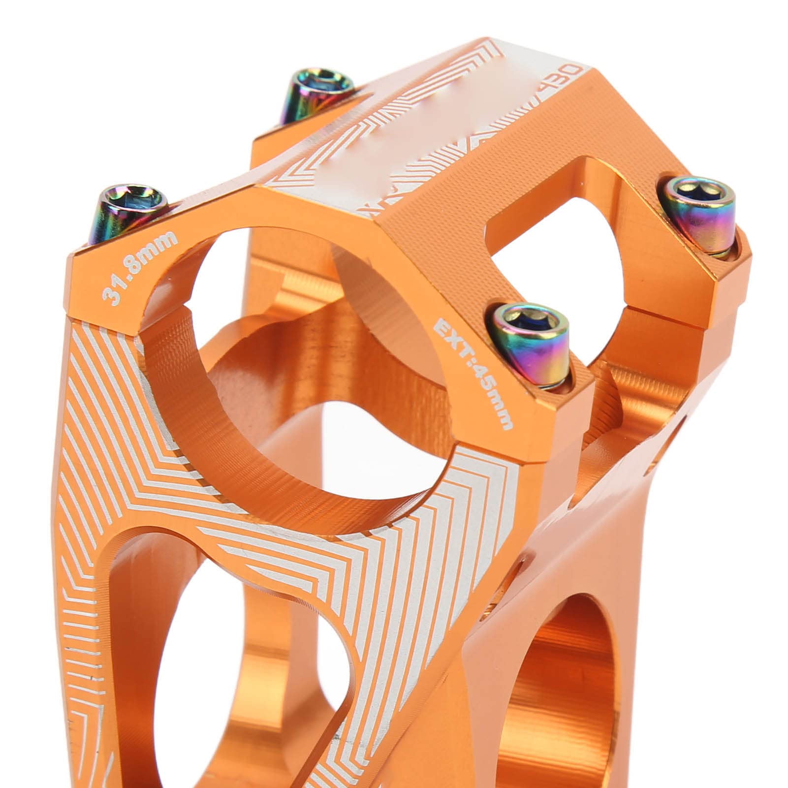 31.8mm Handlebar Stem,Aluminum Alloy Bike Stem for Most Mountain Bikes,Road Bike(Orange)