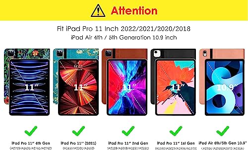 Case for iPad Pro 11 Inch 4th/3rd/2nd/1st Generation 2022/2021/2020/2018, Fit Also iPad Air 4/5 th 10.9 inch Adjustable Stand Auto Sleep/Wake, Horse