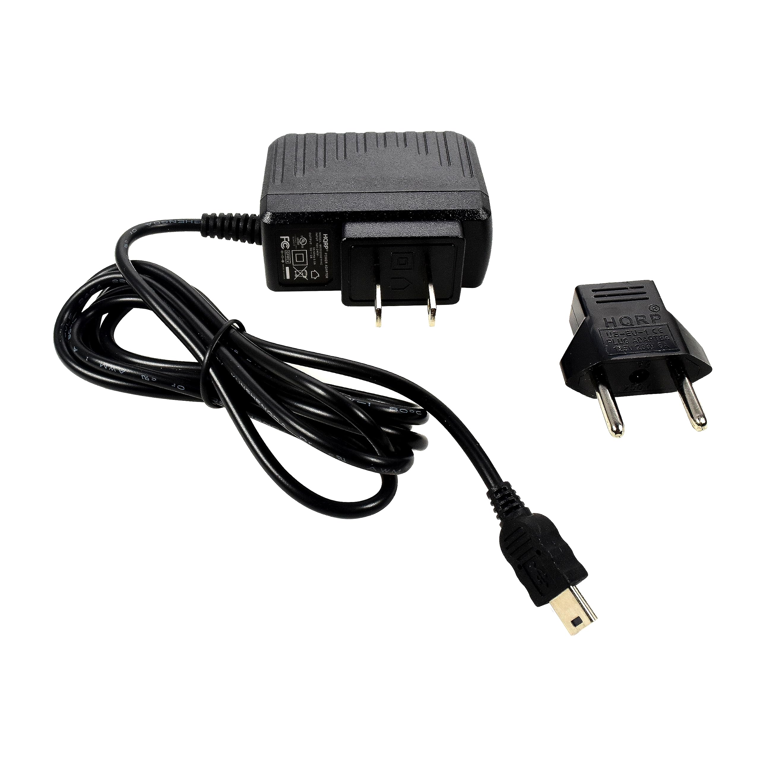 HQRP 5V AC Adapter Works with Phonak Compilot, Compilot II, Compilot Air II, Remote Mic, Base Station, TV Link II Power Supply Cord Charger + HQRP Euro Plug Adapter
