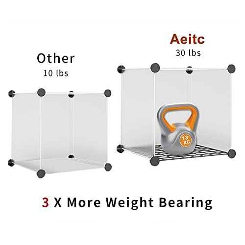 Aeitc 24 Storage Cubes- 14โโx14โโ Cube, More Sturdy (add Wire Panel), DIY Clothes Organizer, Craft Cube Storage with Doors, Bookshelf Units, Toy Storage Cabinets