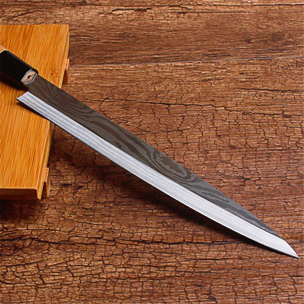 LIUZHANGYU 5Cr15Mov Stainless Steel Yanagi Sushi Sashimi Japanese Knife, 9.5'' (240mm), Wood Handle