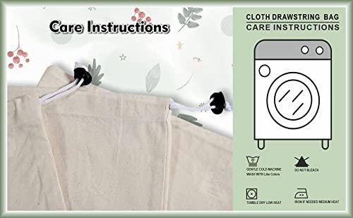 Cotton Bag Drawstring - 6 Pack,Canvas Bags 22'' X 27'' inch, Machine Washable, Cotton Fabric - Storage Sack for Dirty Clothes, Basket Liner, Hamper Bag, Liner Replacement, delicates, Sleeping Bag, Reusable Travel Dorm and Basket Closure