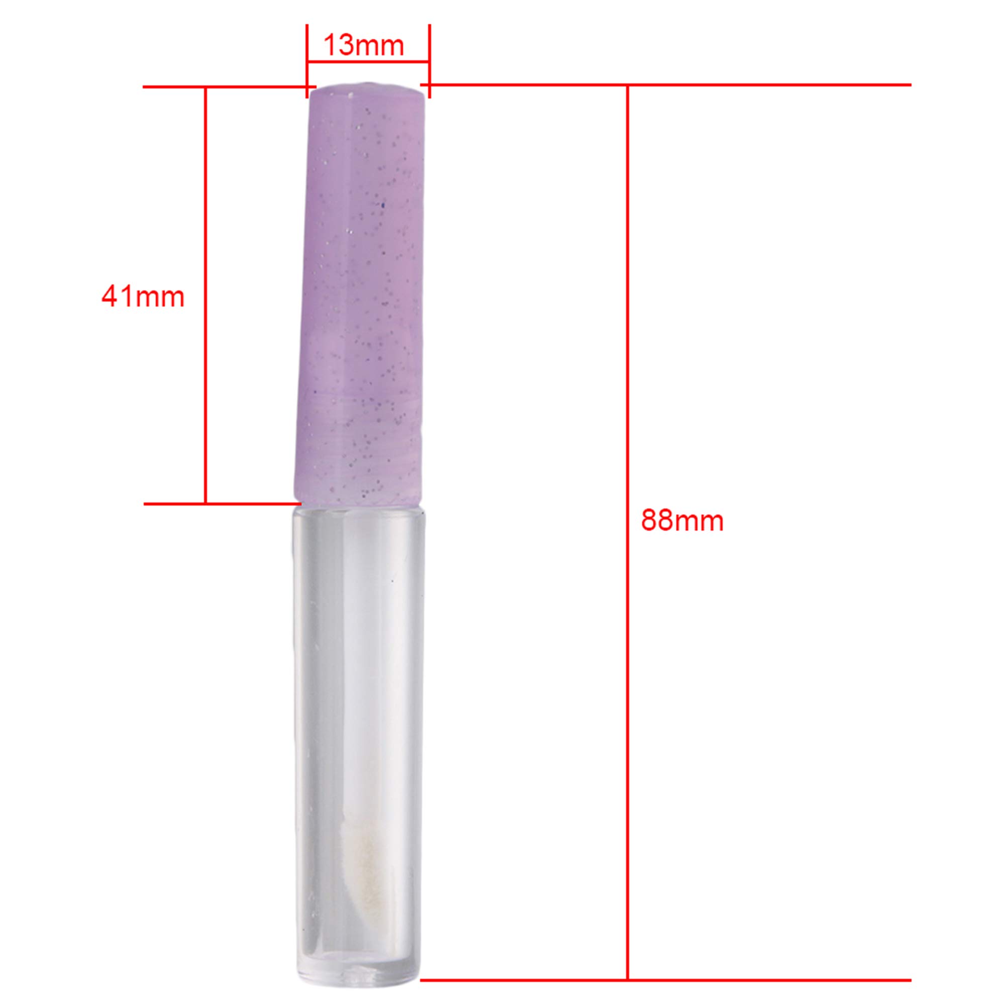 Doublelife 20Pcs 1.3ML Purple Empty Tubes Lip Gloss Balm Cosmetic Mini Containers DIY Bottles