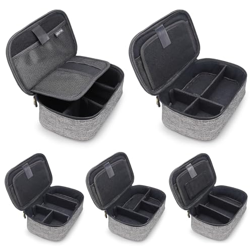 sisma Travel Cords Organizer Universal Small Electronic Accessories Carrying Bag for Cables Adapter USB Sticks Leads Memory Cards, Grey 1680d Fabrics