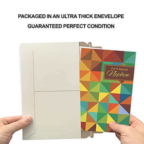 Happy Birthday Card Nephew | Made in America | Eco-Friendly | Thick Card Stock with Premium Envelope 5in x 7.75in | Packaged in Protective Mailer | Prime Greetings