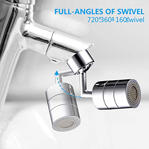 720 Degree Swivel Sink Faucet Aerator ,Swivel Sink Easy Install,for Face Washing, Gargle and Eye Flush