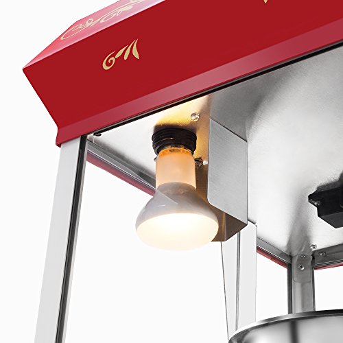 Countertop Movie Night Popcorn Popper Machine-Makes Approx. 3 Gallons Per Batch- by Superior Popcorn Company- (8 oz., Red)