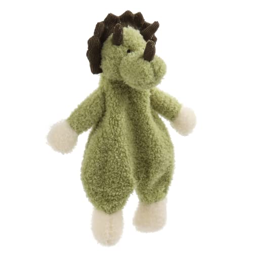 Apricot Lamb Stuffed Animals Dinosaur Security Blanket Green Triceratops Infant Nursery Character Blanket Luxury Snuggler Plush 10 Inches