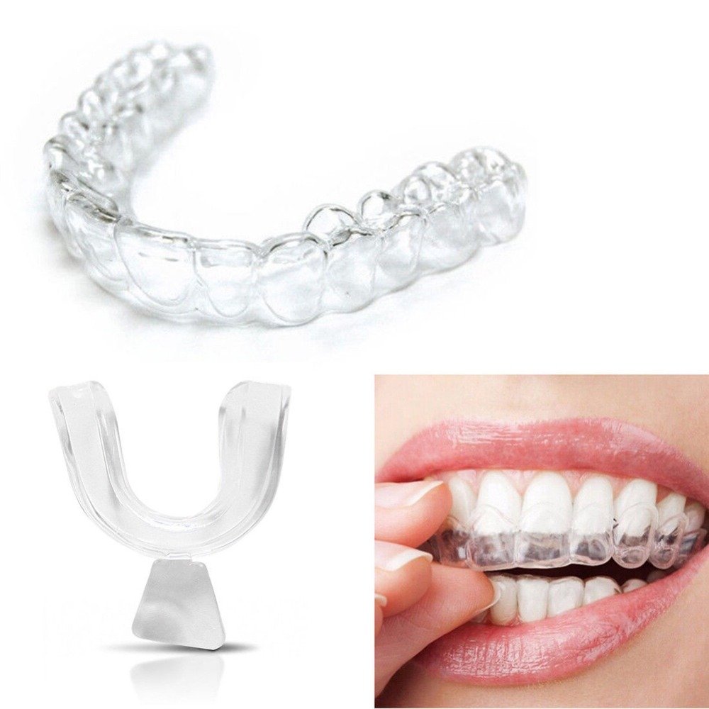 VECANCE 4PCS Transparent Silicone Thermoform Moldable Dental Mouth Guard, Whitening Teeth Trays Whitener Mouth Guard Care Oral Hygiene Bleaching Tooth Tool