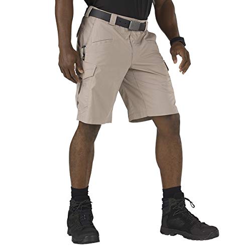 5.11 Tactical Men's Stryke 11-Inch Inseam Military Shorts, Flex-Tac Ripstop Fabric, Storm, 35, Style 73327