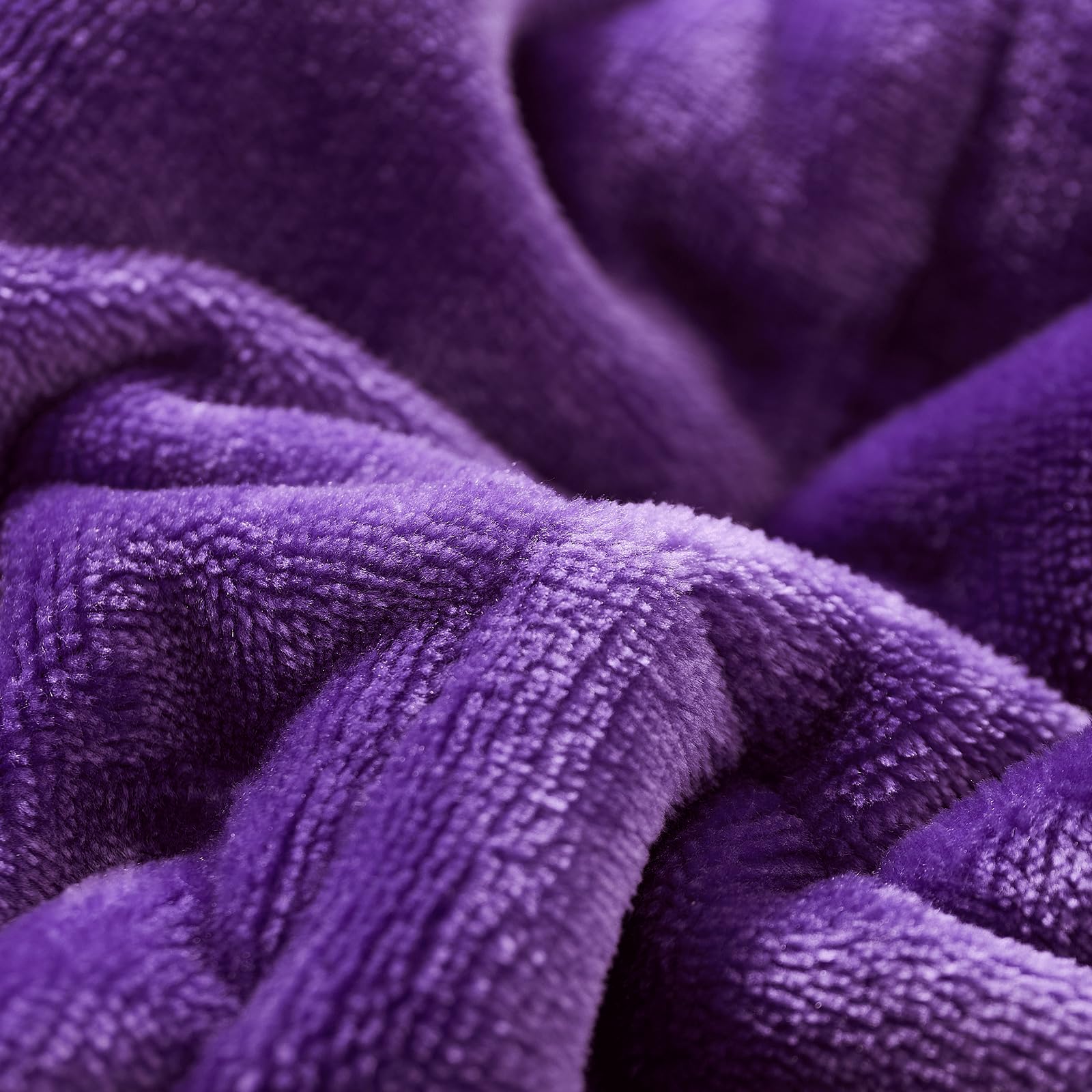 MOTRIP Weighted Blanket 10 Pounds Flannel, Soft Bed Blanket with Sanded Reversible, 48''x72'' 10lbs Purple