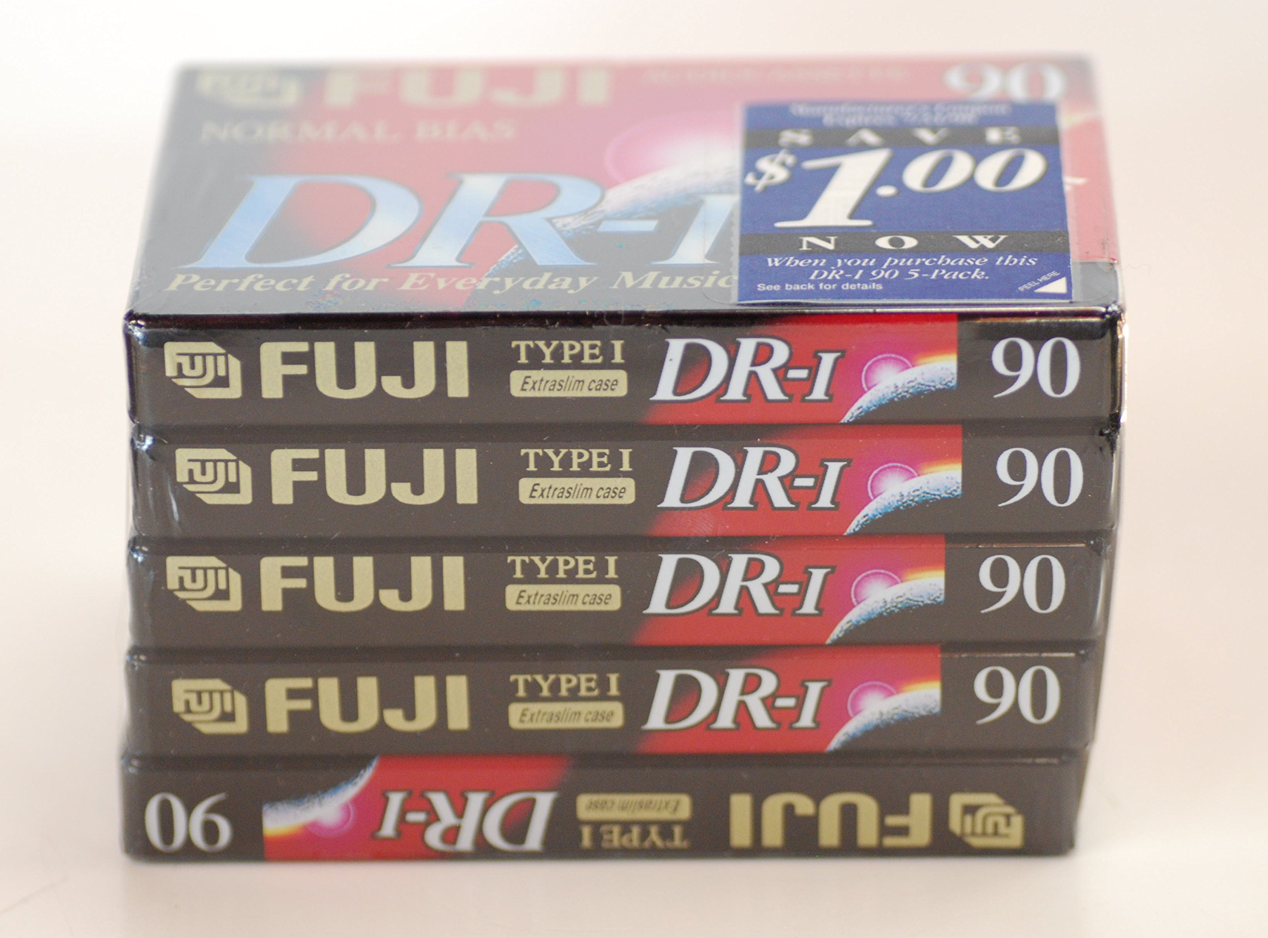 Fujifilm 5-Pack DR-I 90 Blank Audiocassettes