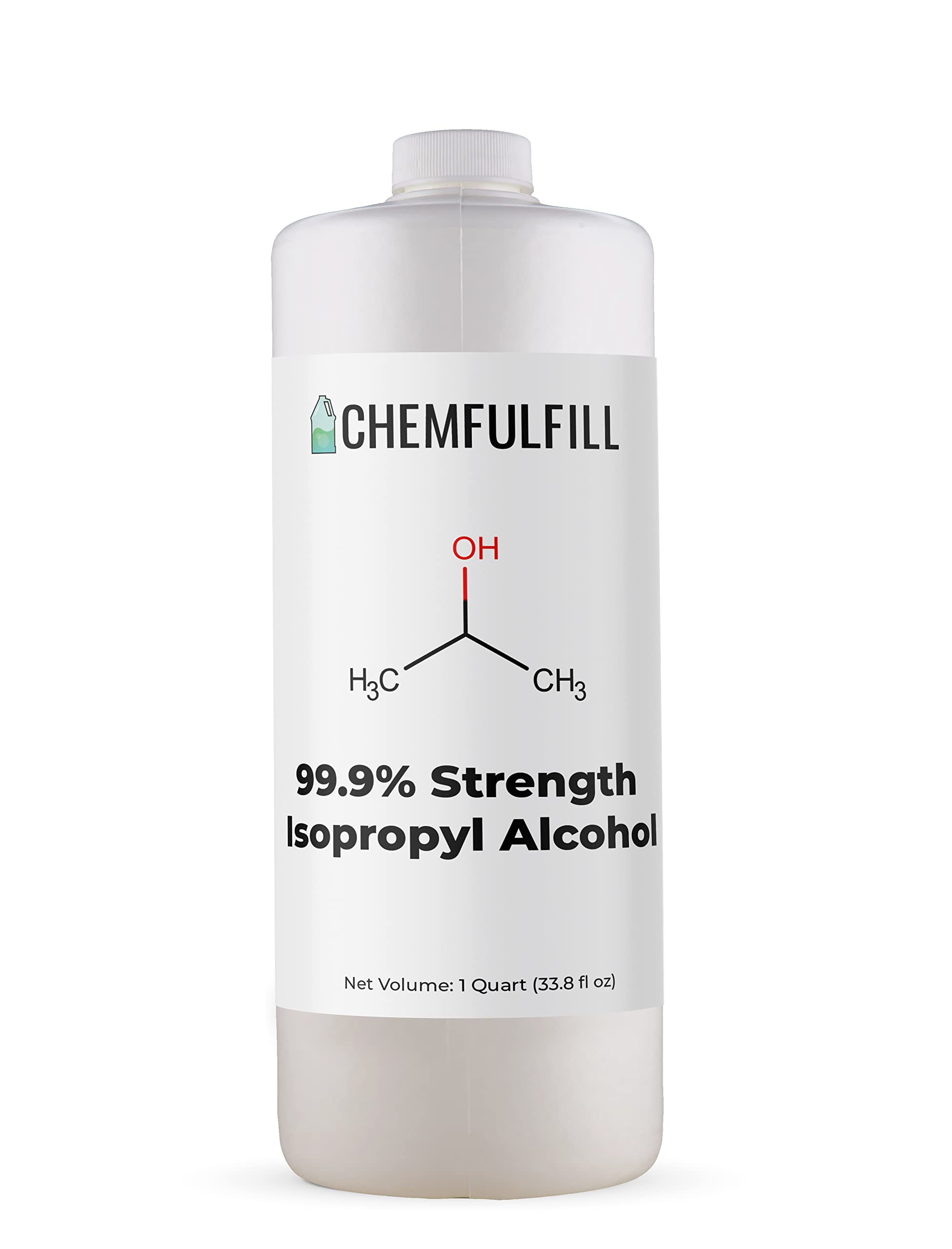 Chemfulfill Isopropyl Alcohol 99% - Highly Concentrated Isopropyl Alcohol 99.9% (Pint (16 fl oz))