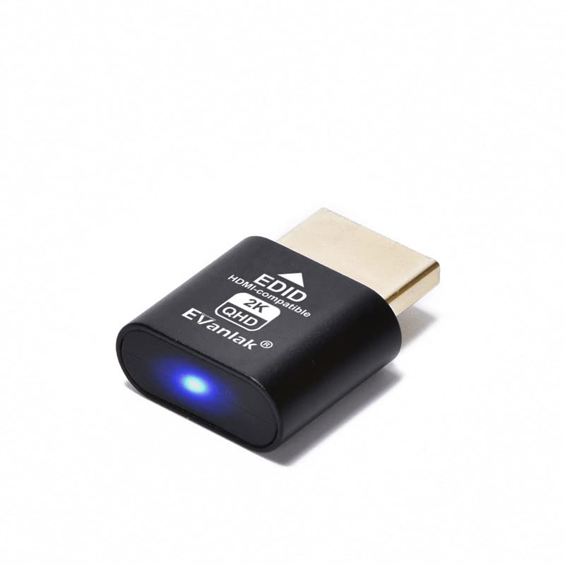 EVanlak HDMI Dummy Plug Headless Ghost Display Emulator Premium Aluminum PC(Fit Headless-1920x1080 New 3RD@60Hz)-3Pack