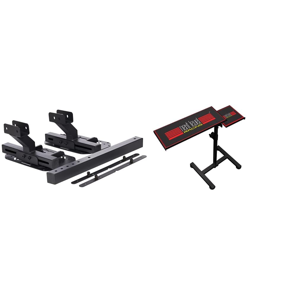 Next Level Racing Free Standing Keyboard and Mouse Tray (NLR-A012) Combat Flight Pack for GTTrack and F-GT Cockpits (NLR-A013) Bundle