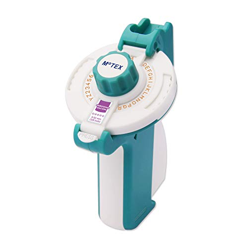 Motex Embossing Label Maker, Labeling Tool, Old School Label Maker, for Manual Label Embossing- E-202 (Mint)