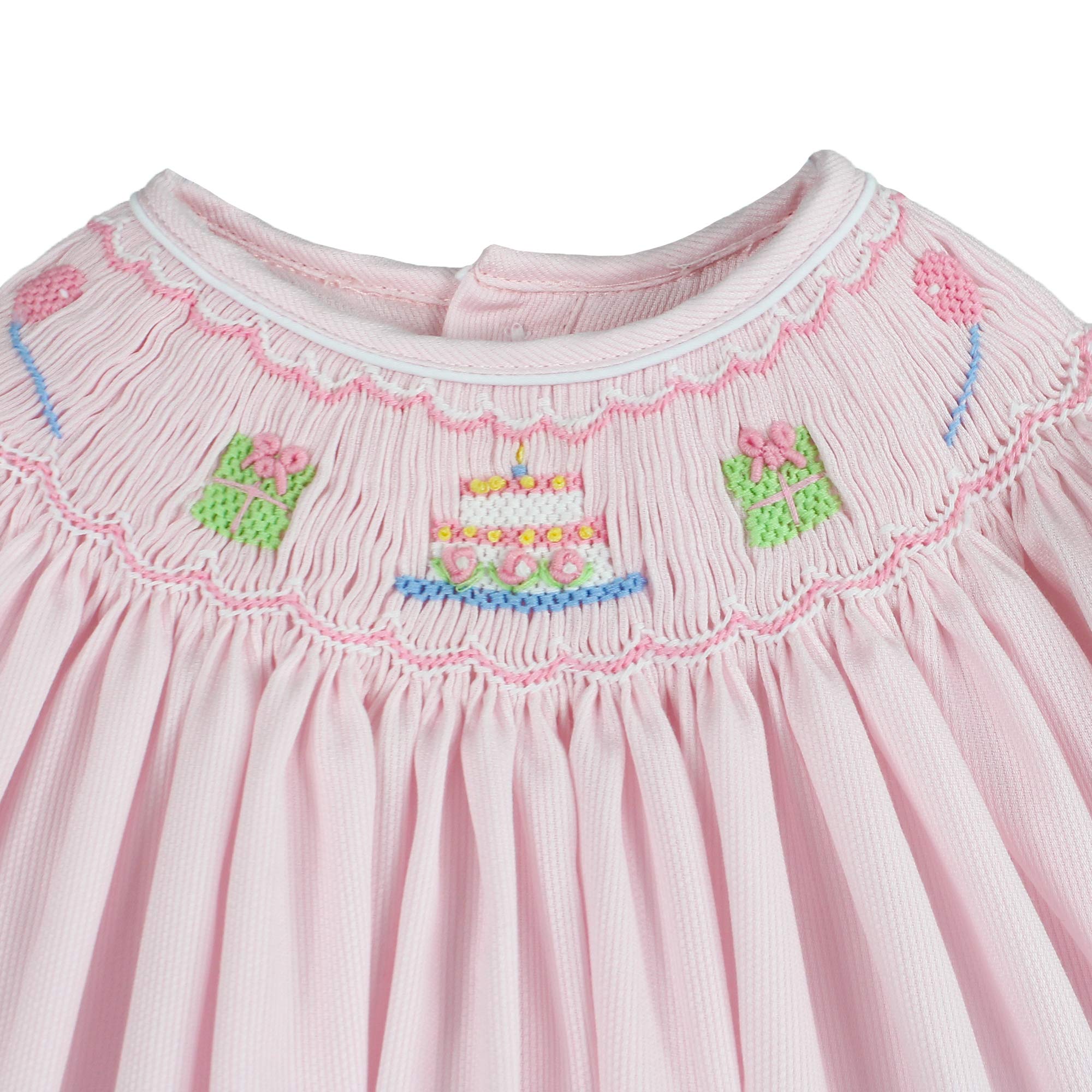 Petit Ami Baby Girls' Birthday Smocked Dress, 24 Months, Pink