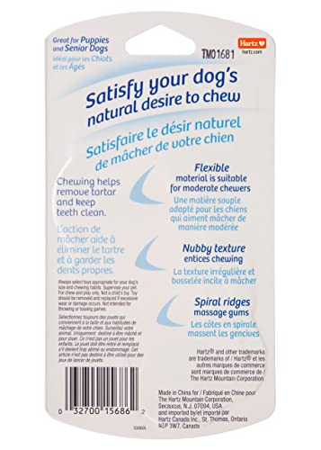 Hartz Chew ‘n Clean Twisty Bone Dog Chew Toy, Bacon Scented for Moderate Chewers, Extra Small