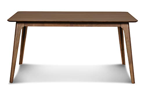 New Classic FURNITURE Mid-Century Modern Oscar Dining Table, 60-Inch, Walnut