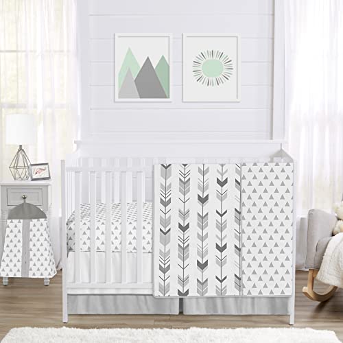 Grey and White Baby Kid Clothes Laundry Hamper for Woodland Arrow Collection by Sweet Jojo Designs