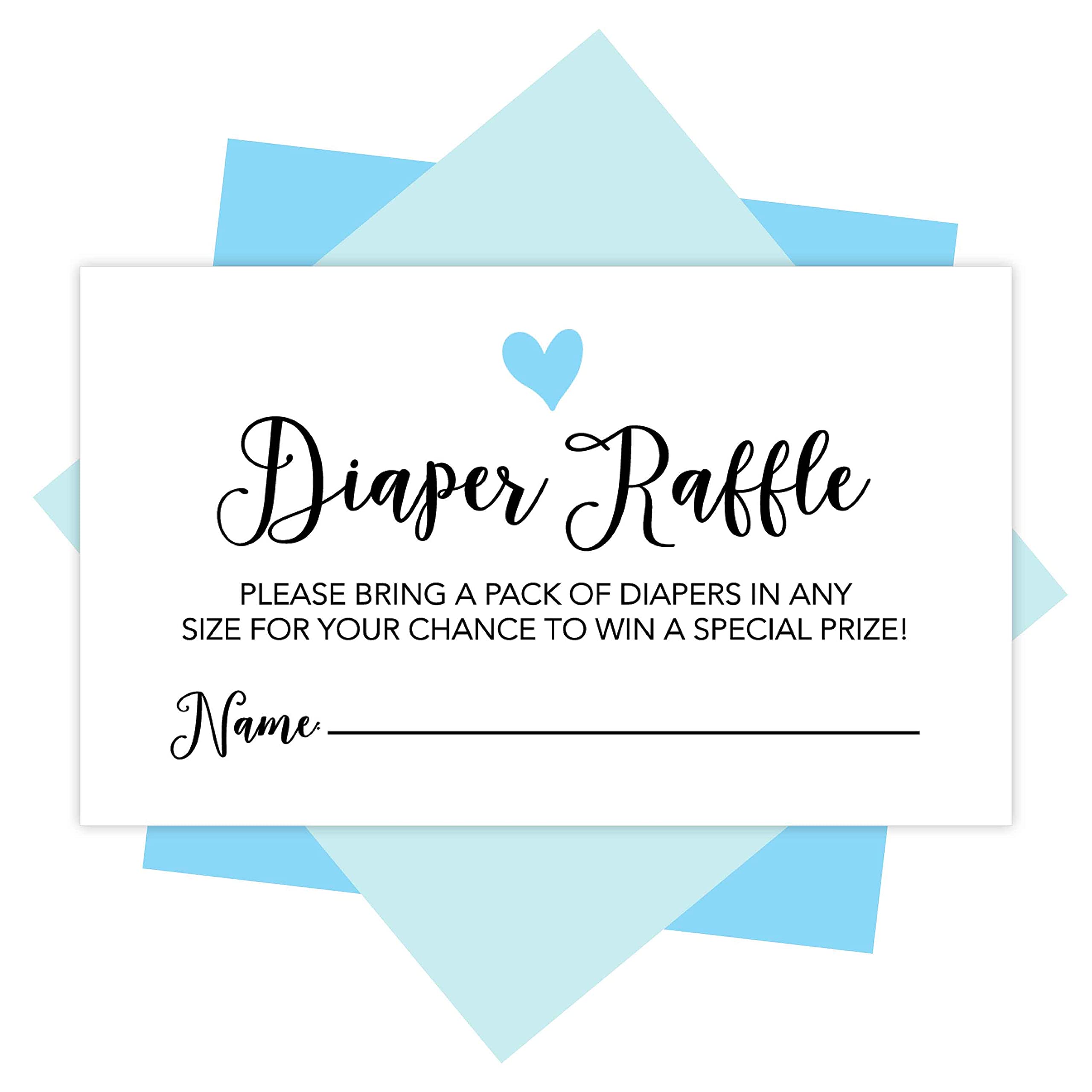 Hadley Designs 25 Baby Shower Diaper Raffle Tickets For Baby Shower Boy - Blue Baby Shower Games For Boys, Diaper Raffle Cards, Baby Raffle Tickets, Baby Shower Invitation Inserts, Baby Shower Ideas