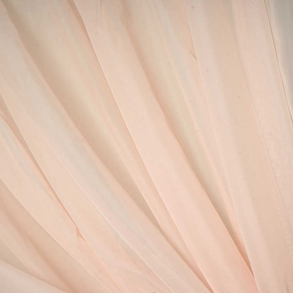 BalsaCircle 10 feet x 10 feet Blush Sheer Voile Backdrop Drapes Curtains 2 Panels 5x10 ft - Wedding Ceremony Party Home Decorations