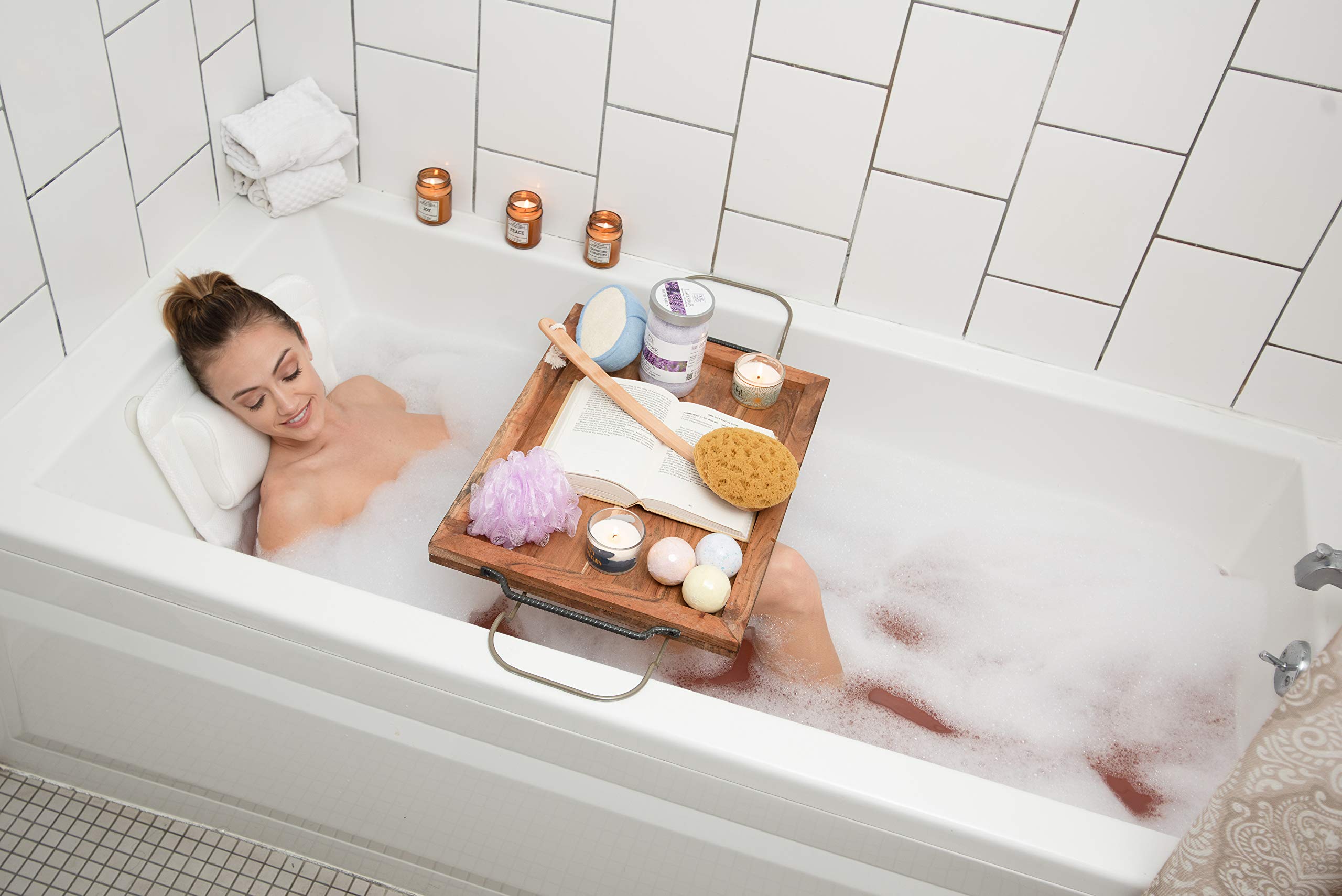 ProCore Products Luxurious Full Body Bath Pillow - Ultimate Comfort, Supportive Bath Cushion for Tub Adults - Plush Neck and Extra Seat, Great for Soaking and Pain Relief, Easy to Clean