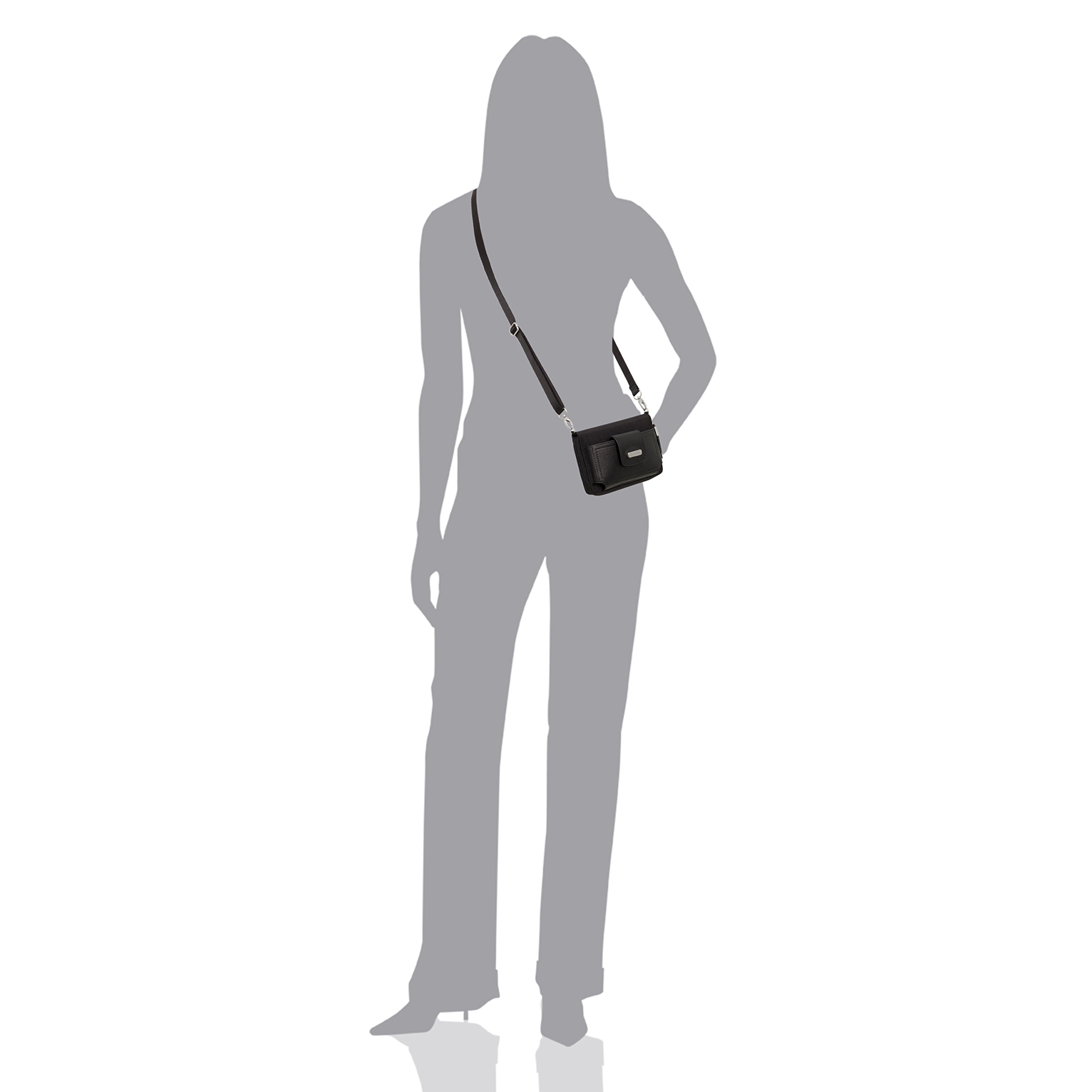 Baggallini Womens New Classic Rfid Phone Wallet Crossbody Cross Body Handbags, Black, One Size US