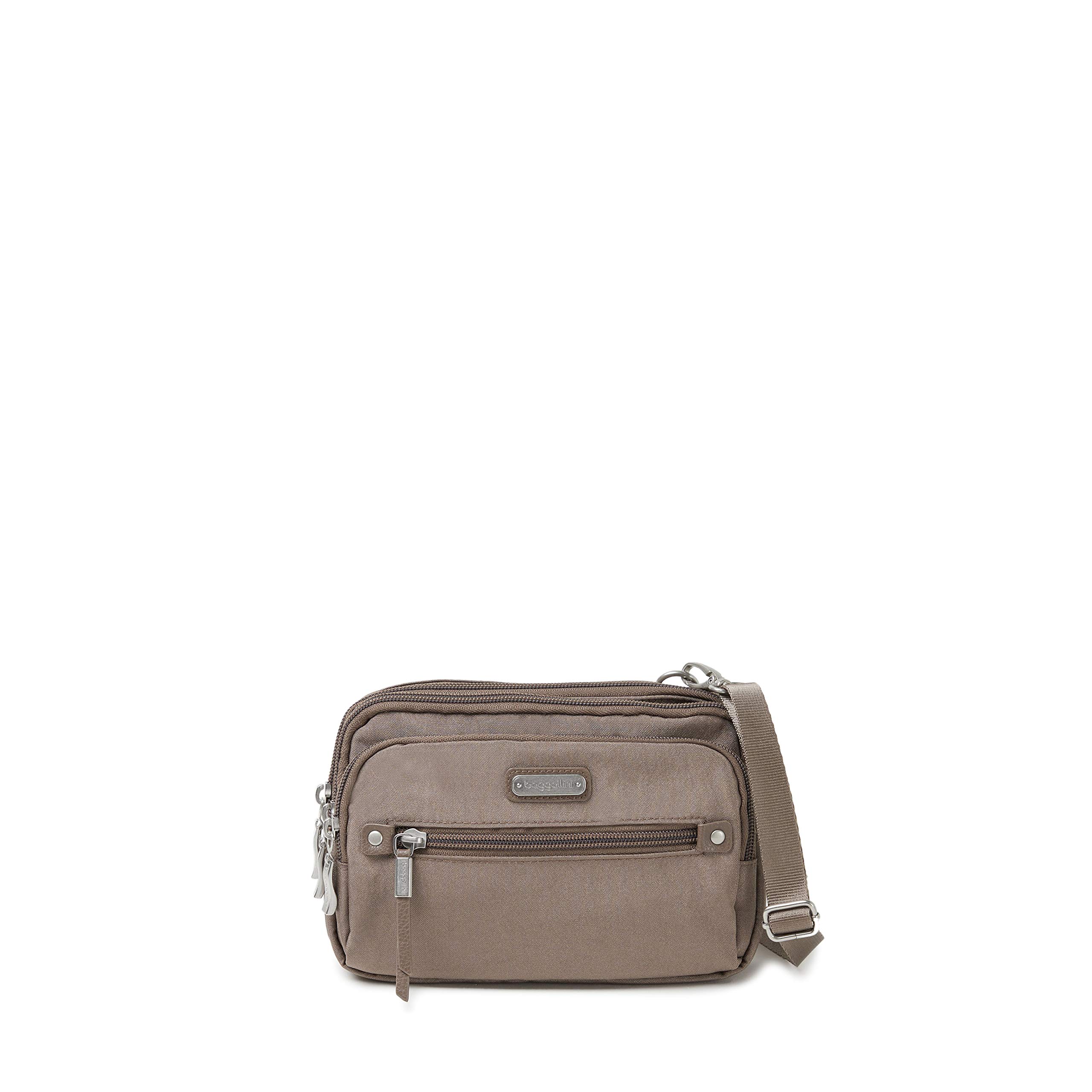 Baggallini womens New Classic Time Zone Rfid Bag Crossbody, Portobello Shimmer, One Size US