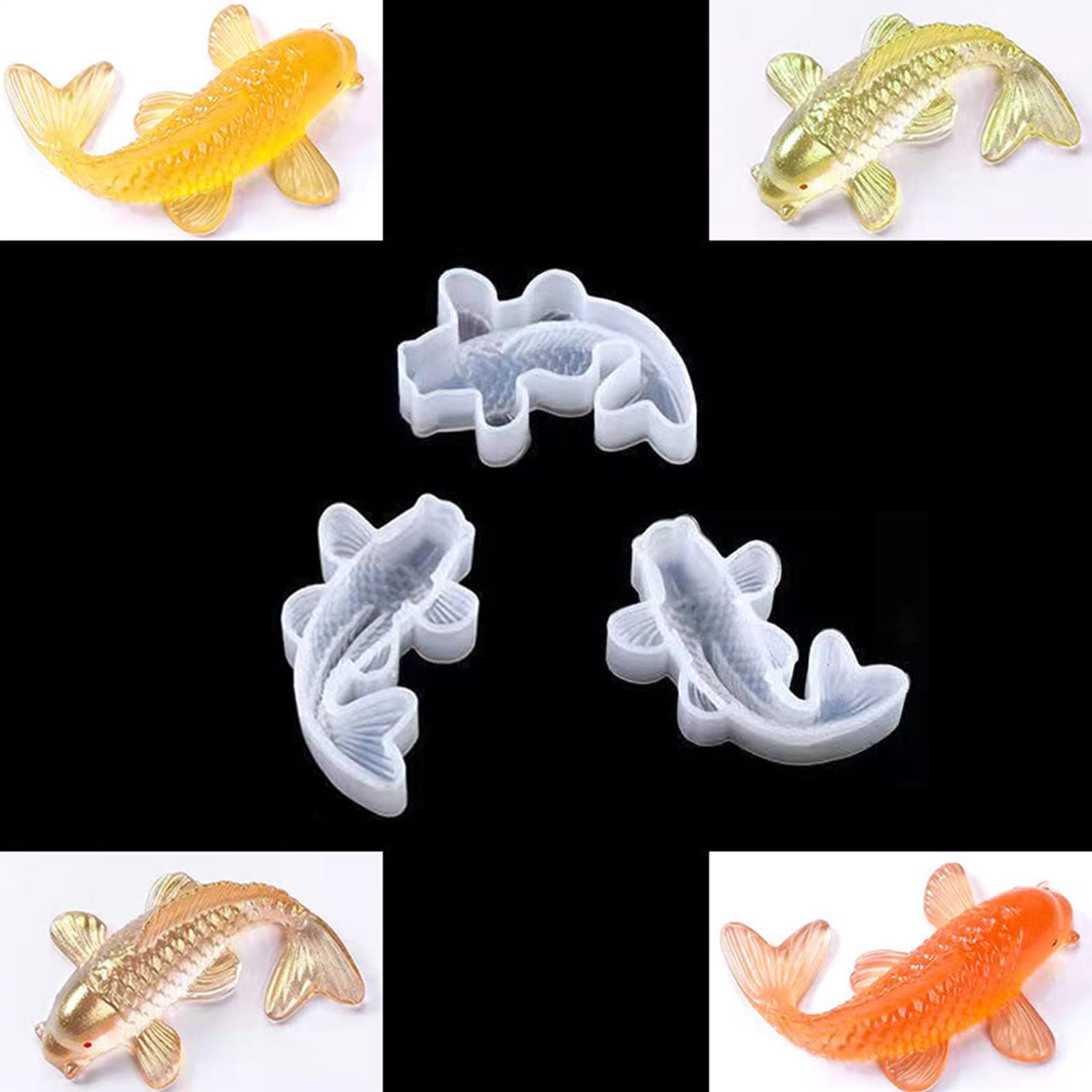 3 Pcs Three-Dimensional Ornaments UV Crystal Epoxy Mold Soap Wax Plaster Resin Silicone Mould DIY DIY Molding Kit