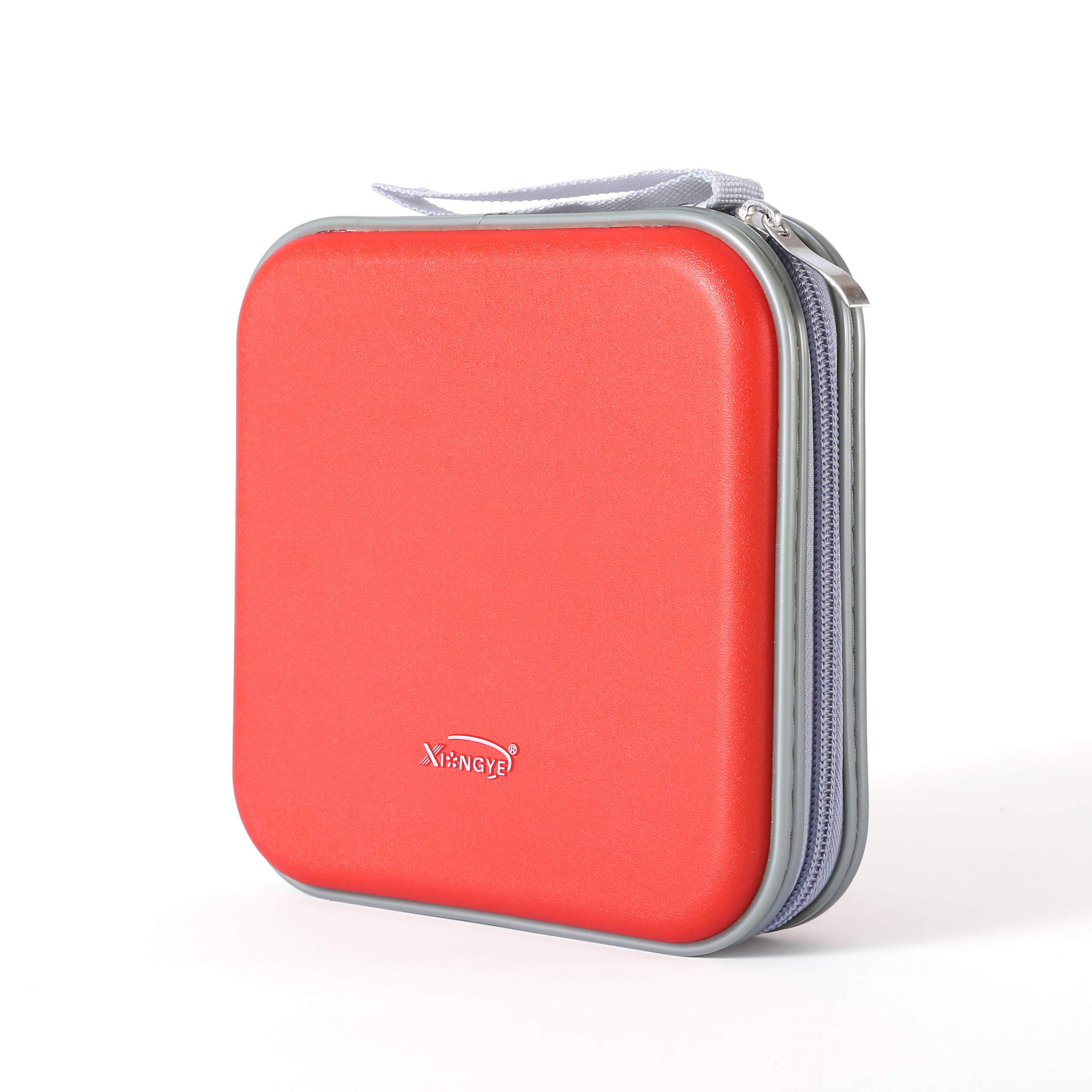 36 Capacity CD Case, Hard CD/DVD Case Holder Durable DVD/CD Storage for Car Kids DVD Collection Reliable case to Hold Your Old CDs Red
