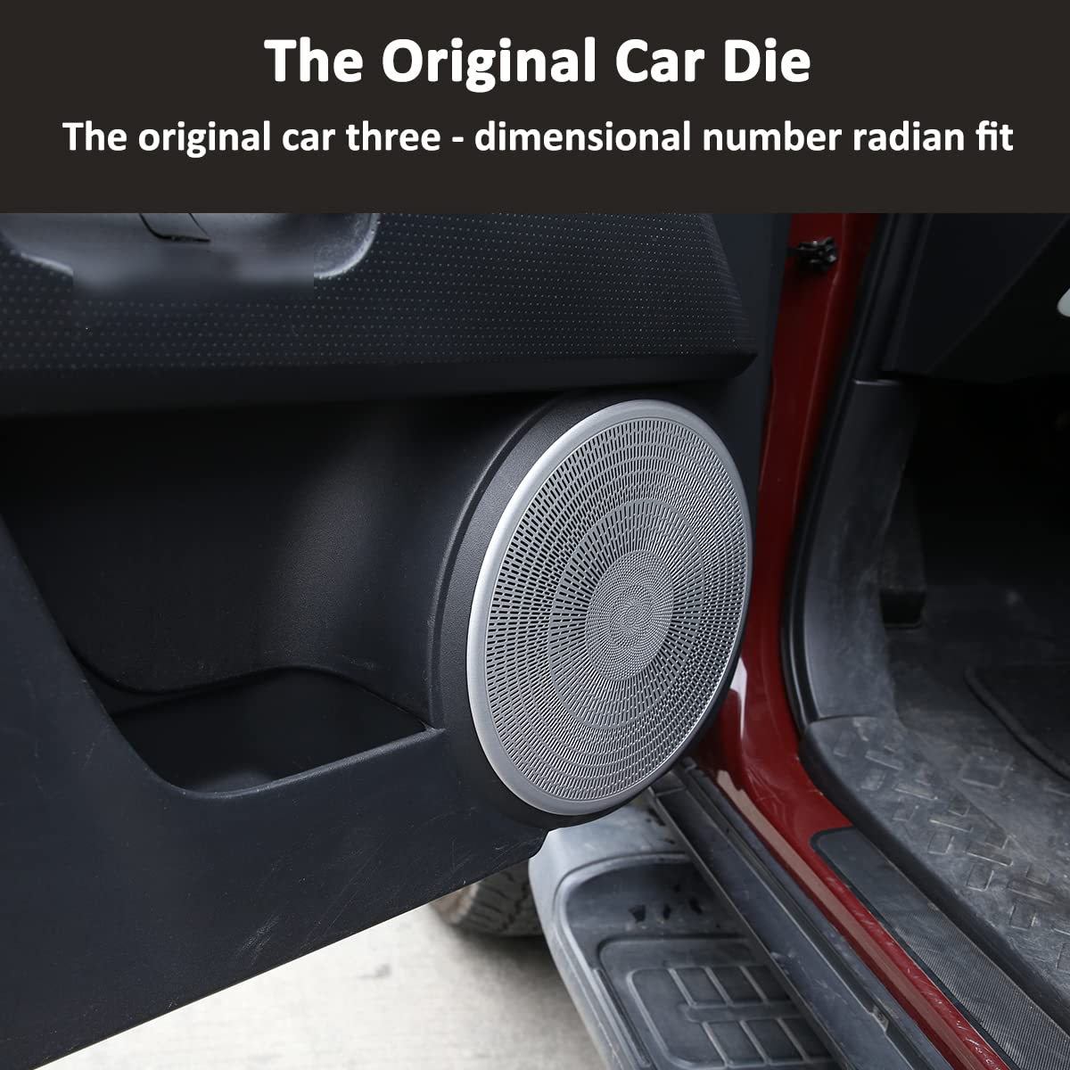 LLKUANG Car Front Door Speaker Horn Net Kit for Toyota FJ Cruiser 2007-2021 Stainless Steel Trunk Woofer/Speaker Cover Trim Accessorise (Front door speaker)