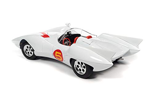 Auto World Speed Racer Mach 5 with Chim Chim and Speed Racer Figures. , Speed Racer AWSS124-1/18 Scale Diecast Model Toy Car