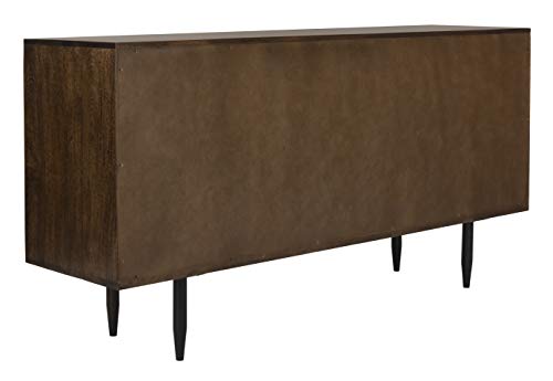Safavieh Couture Home Eleni Modern Dark Brown and Shiny Brass 3-door Sideboard