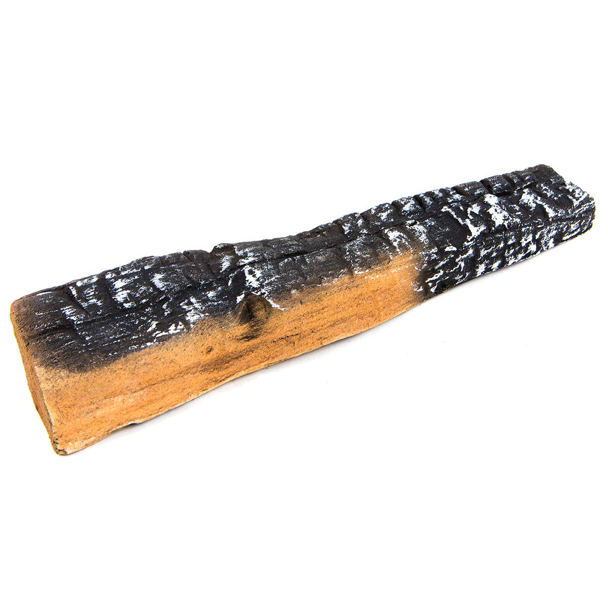 Barton 10-Pieces Ceramic Logs Set Gas Vented Fireplace Realistic Fire Log Stackable Logs Fire Place Fire Pit Insert Fireplace (10pcs) Wood Logs