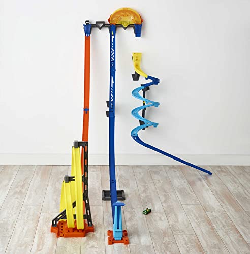 Hot Wheels Track Builder Track Set Vertical Launch Kit, 50-in Tall, 36 Component Parts & 1:64 Scale Toy Car [Amazon Exclusive]
