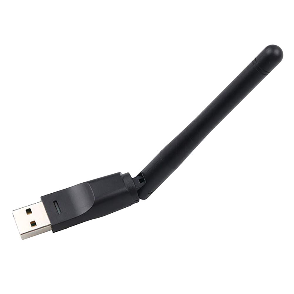 hudiemm0B USB Network Card, MT7601 150Mbps Wireless WiFi Router USB Network Card Adapter with 2dB Antenna Black