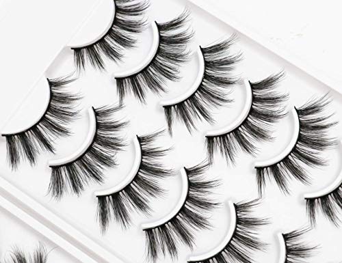 PURELEOR 3D Faux Mink Eyelashes Manga Eyelash 10 Pairs Natural & Dramatic False Lashes Volume Eye Lash Packs