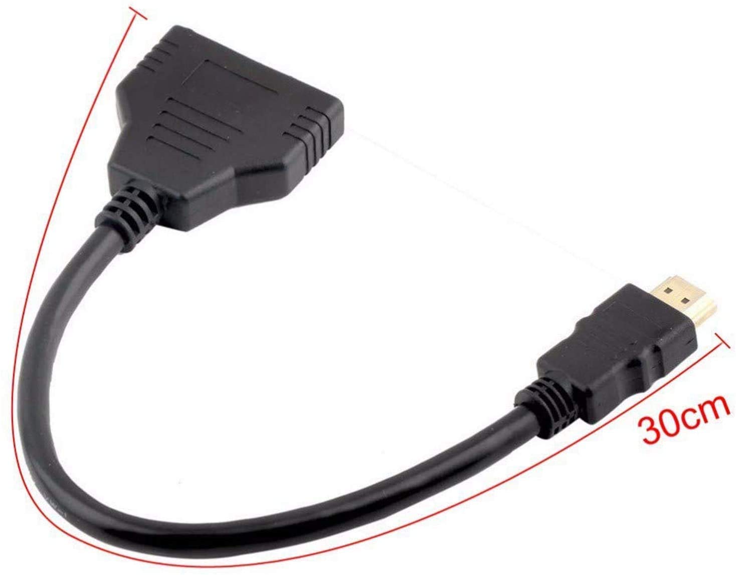 SENGKOB HDMI Splitter Adapter Cable, 1080P to Dual HDMI Female, Supports Two TVs at the Same Time