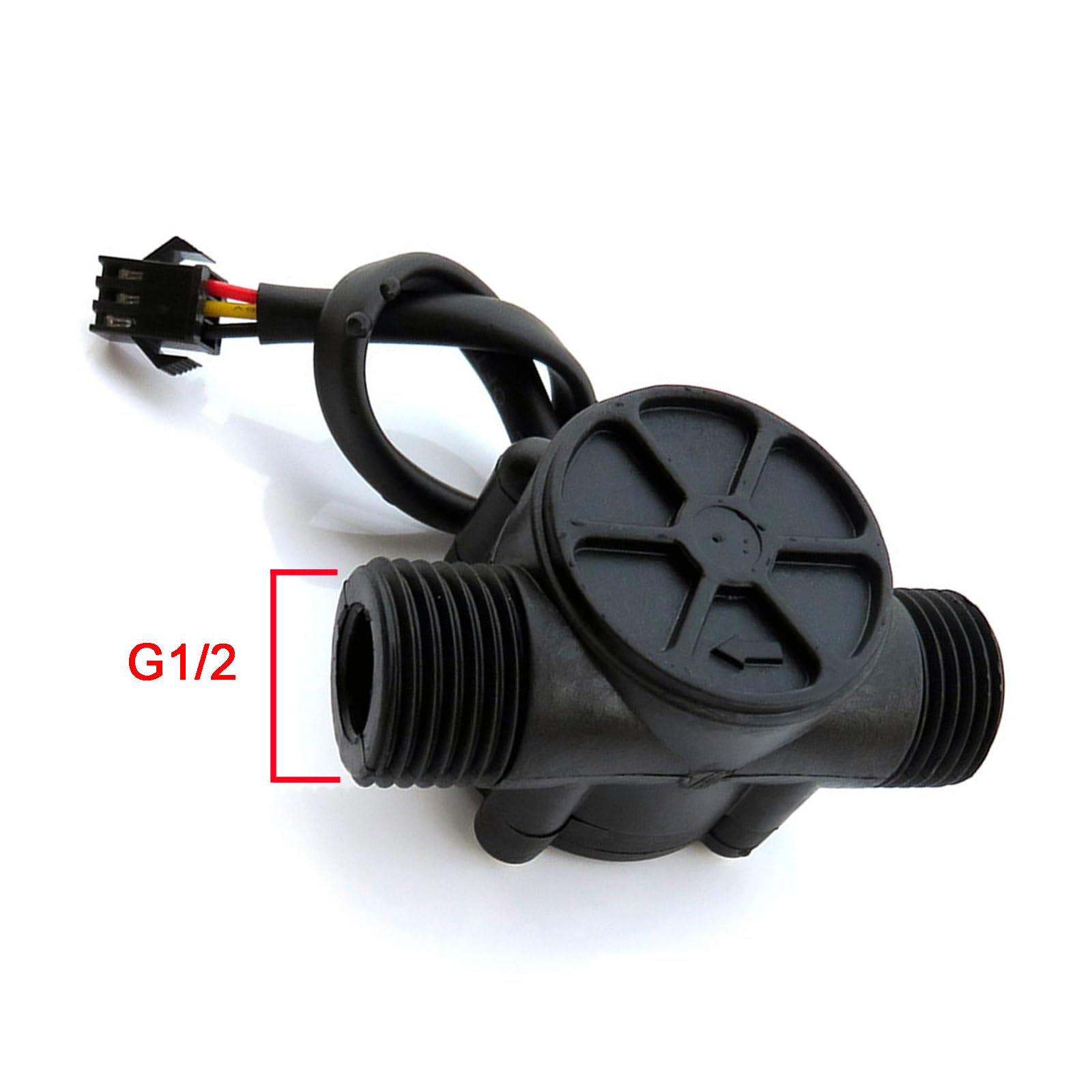 GREDIA 1/2" Water Flow Sensor Food-Grade Switch Hall Effect Flowmeter Fluid Meter Counter 1-30L/min