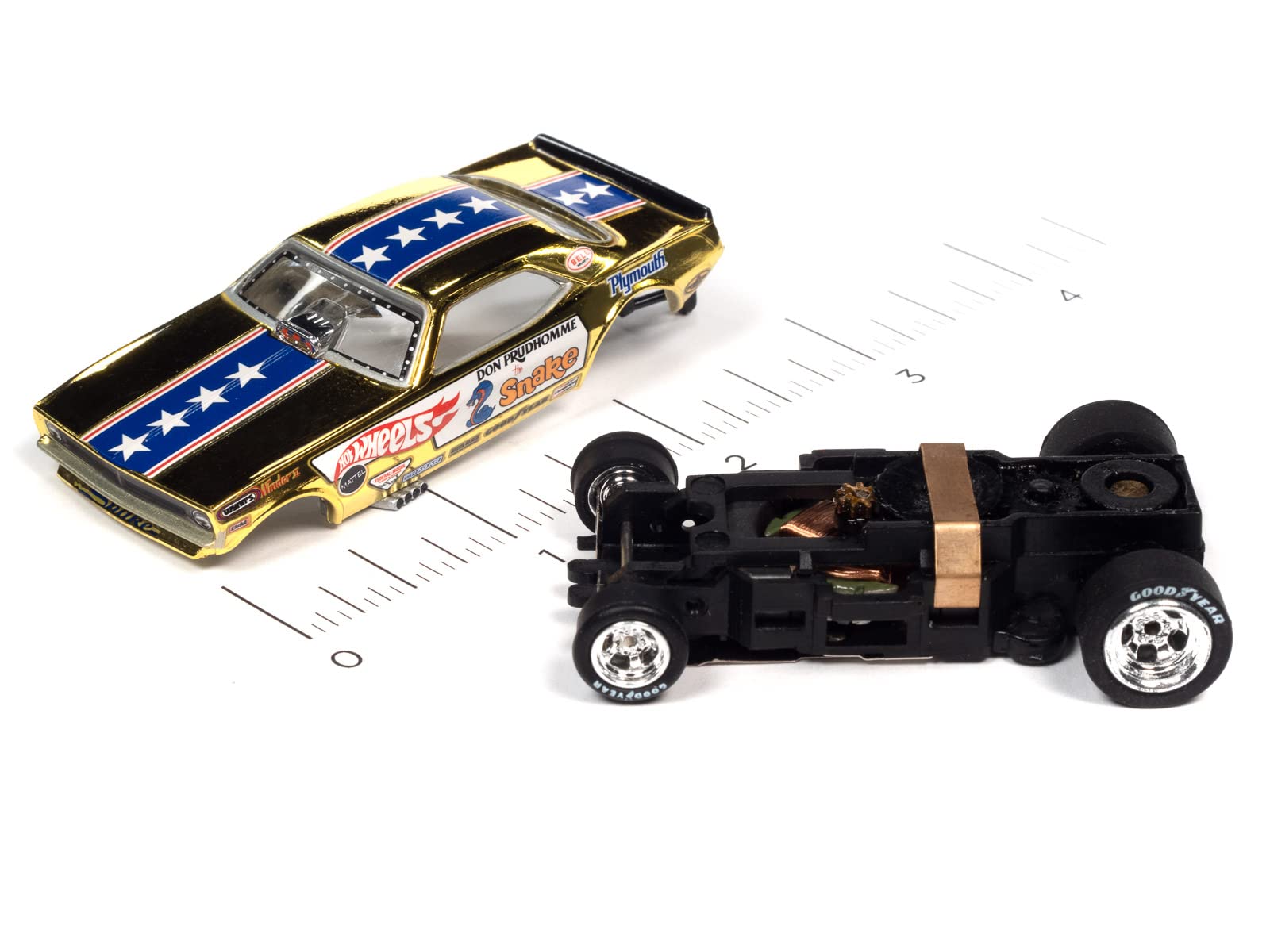 Auto World 4Gear R26 Don The Snake Prudhomme - 1970 Cuda Funny Car HO Scale Slot Car