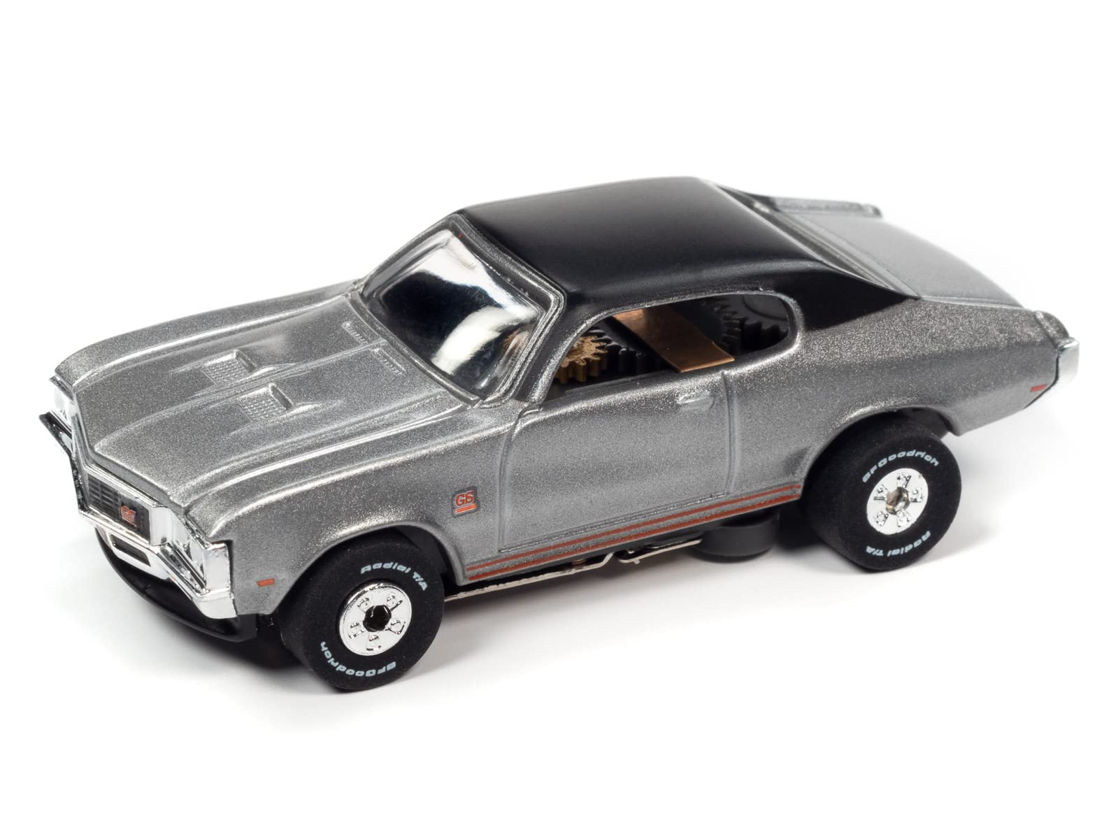 Auto World Thunderjet Cars N Coffee 1972 Buick GS (Silver) HO Scale Slot Car