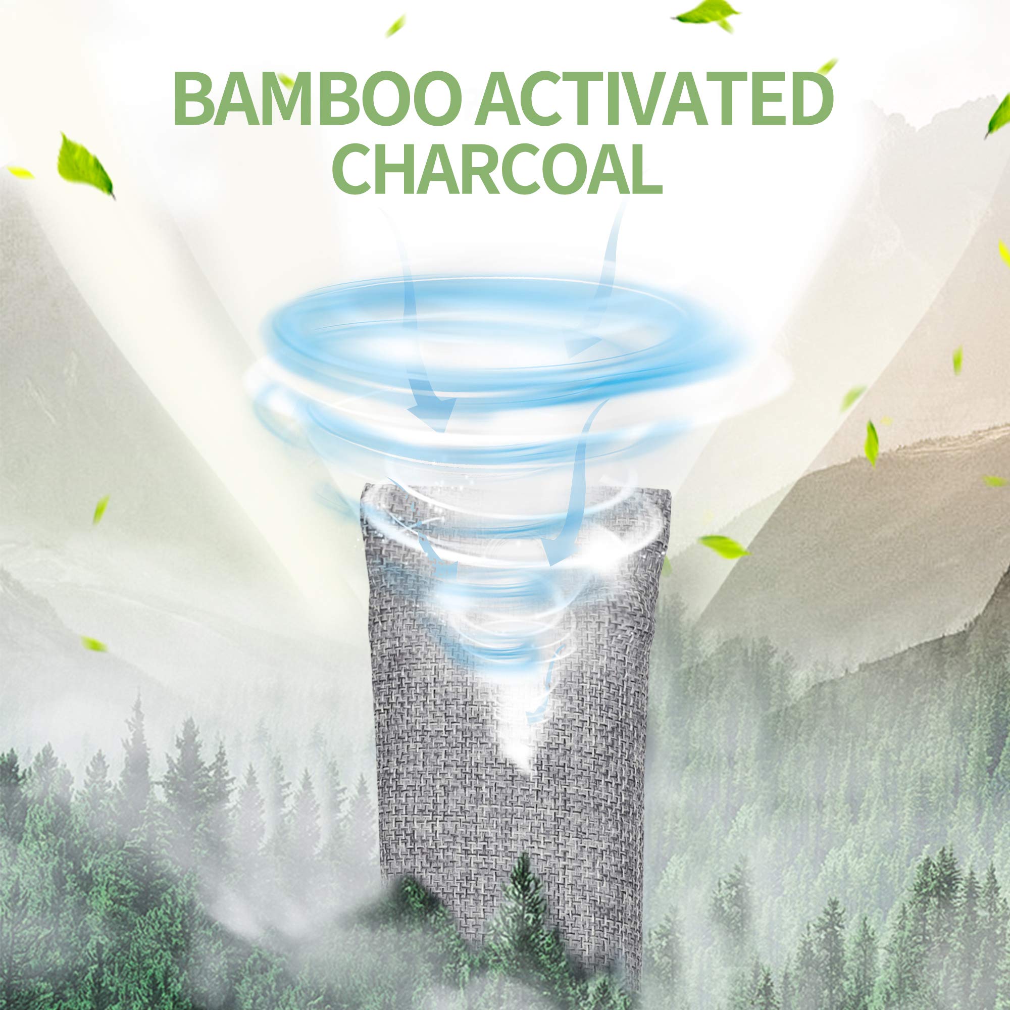 6 Pack Bamboo Charcoal Air Purifying Bag, Activated Charcoal Bags Odor Absorber, Moisture Absorber, Natural Car Air Freshener, Shoe Deodorizer, Odor Eliminators For Home, Pet, Closet